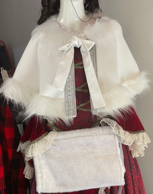 COSTUME RENTAL - S141 Christmas Capelet White – Woodbridge Costume Rentals