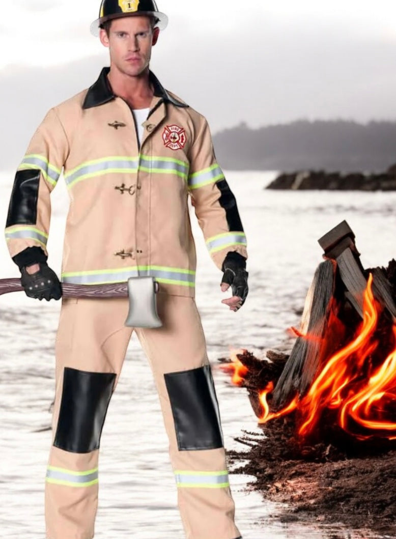 COSTUME RENTAL - O25 Firefighter Bob 3 pc XL – Woodbridge Costume Rentals
