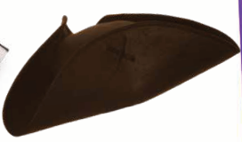 COSTUME RENTAL - Z307 Brown Tri corner Hat – Woodbridge Costume Rentals
