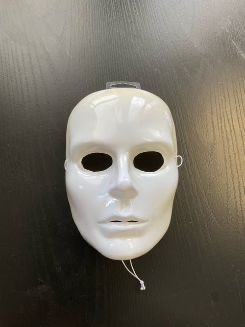 MASK: White Shiny Face Mask – Woodbridge Costume Rentals